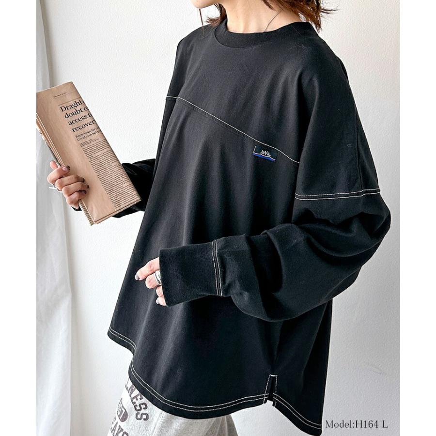 classicalelf 《javaジャバコラボ》 トップス Tシャツ レディース コットン 100% 長袖 フットボール プルオーバー 男女兼用 ユニセックス メンズ : Classical ...