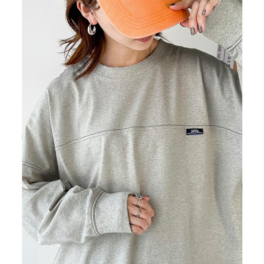 classicalelf 《javaジャバコラボ》 トップス Tシャツ レディース コットン 100% 長袖 フットボール プルオーバー 男女兼用 ユニセックス メンズ : Classical ...