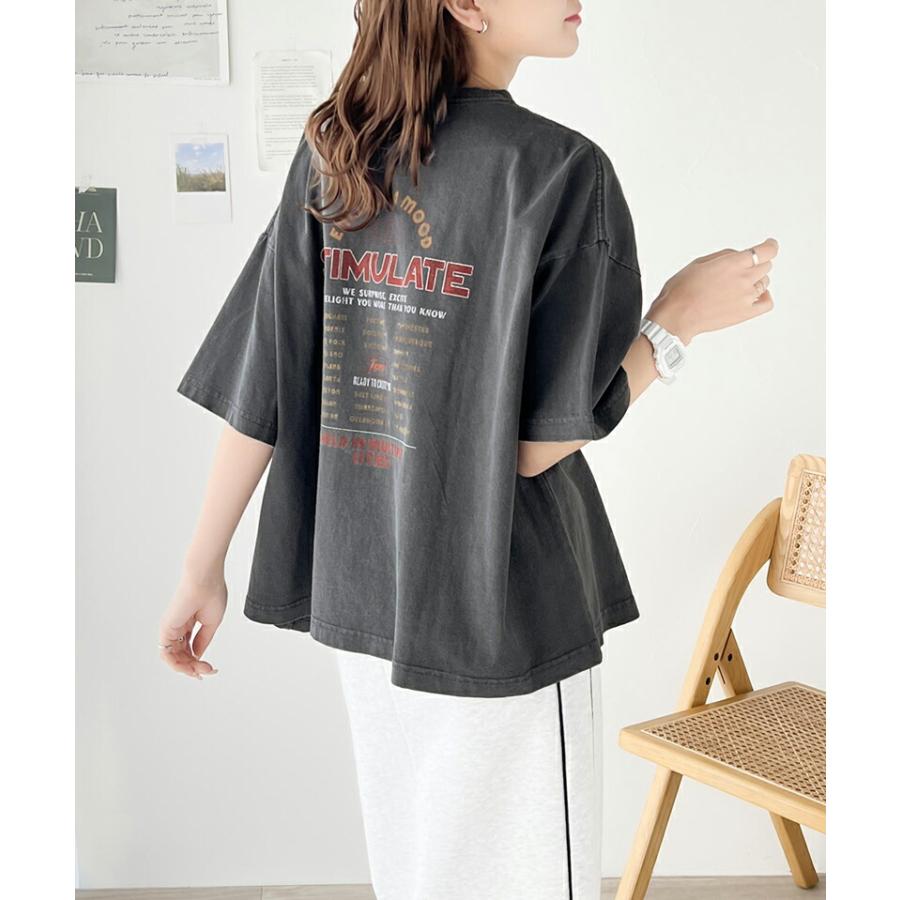 classicalelf 《javaジャバコラボ》 送料無料 トップス Tシャツ レディース 前後 2WAY 綿100% 天竺 素材 ピグメント 加工 ヴィンテージ 風 グラフィック Tee ...