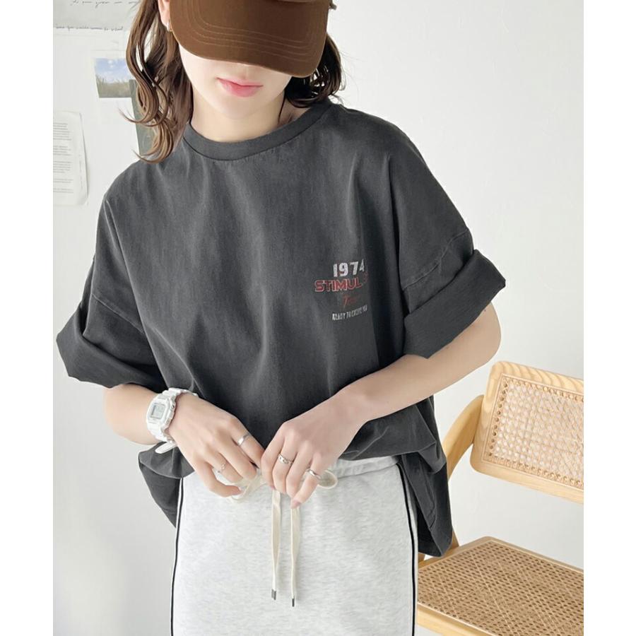 classicalelf 《javaジャバコラボ》 送料無料 トップス Tシャツ レディース 前後 2WAY 綿100% 天竺 素材 ピグメント 加工 ヴィンテージ 風 グラフィック Tee ...