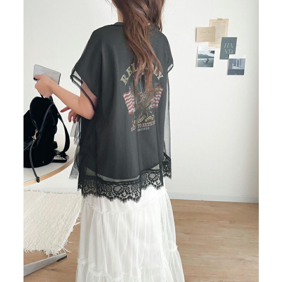 classicalelf（クラシカルエルフ） 《javaジャバコラボ》 トップス Tシャツ レディース マルチウェイ バック ティアード チュール セット 古着 風 ロックTee レイヤード ...