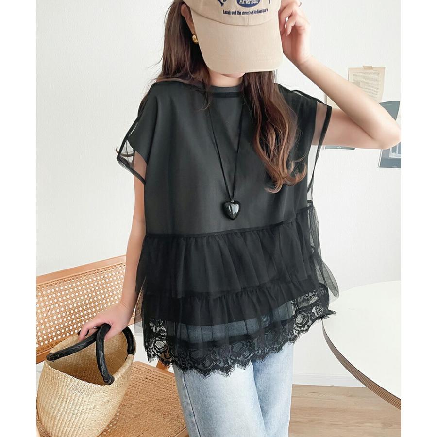 classicalelf（クラシカルエルフ） 《javaジャバコラボ》 トップス Tシャツ レディース マルチウェイ バック ティアード チュール セット 古着 風 ロックTee レイヤード ...