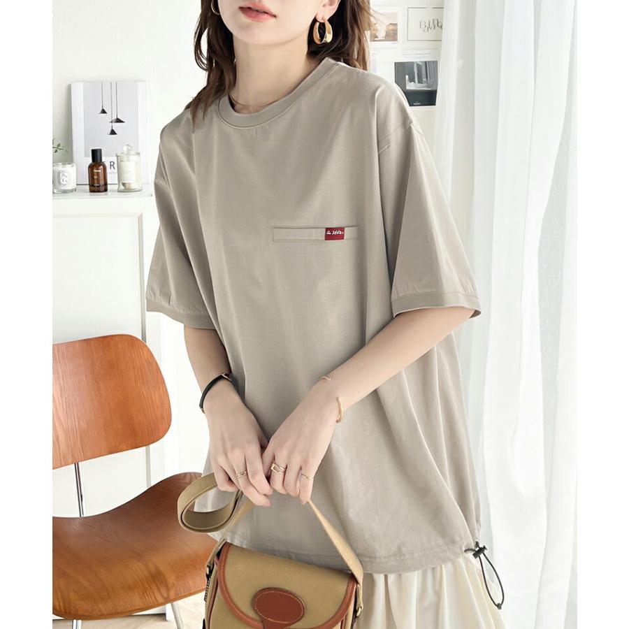 classicalelf 《java ジャバコラボ》 トップス Tシャツ レディース 綿100％ シルケット 素材 PO 男女兼用 ユニセックス メンズ 裾 ドロスト 胸 ポケット ...