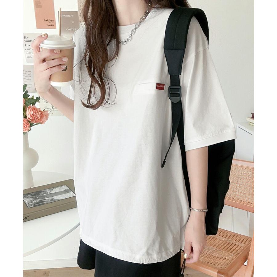 《java ジャバコラボ》 送料無料 トップス Tシャツ レディース 綿100％ シルケット 素材 PO 男女兼用 ユニセックス メンズ 裾 ドロスト 胸 ポケット :jv1050157 ...