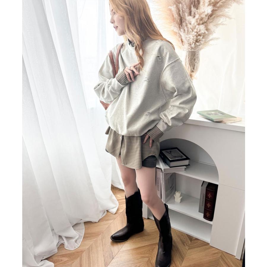 classicalelf（クラシカルエルフ） 《Javaジャバコラボ》 トップス スウェット レディース 裏起毛 ダメージ バックロゴ プルオーバー メンズ ユニセックス 男女兼用 ゆったり ...