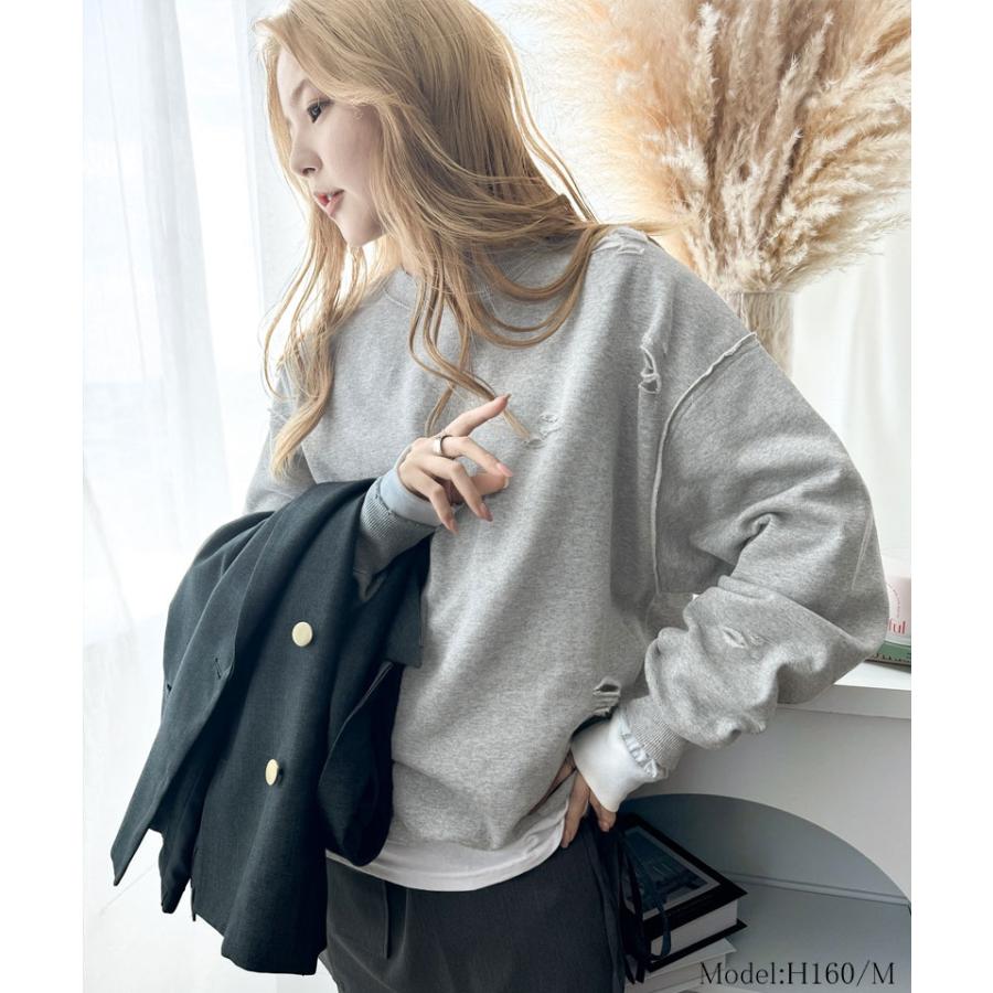 classicalelf（クラシカルエルフ） 《Javaジャバコラボ》 トップス スウェット レディース 裏起毛 ダメージ バックロゴ プルオーバー メンズ ユニセックス 男女兼用 ゆったり ...