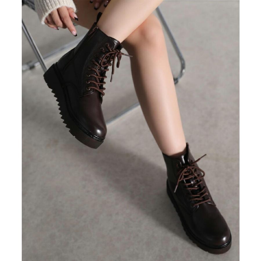 classicalelf 《javaジャバ コラボ》 クリアシャークソールレースアップブーツ シューズ ブーツ レディース 厚底 ソール スタイルアップ : Classical Elf ...