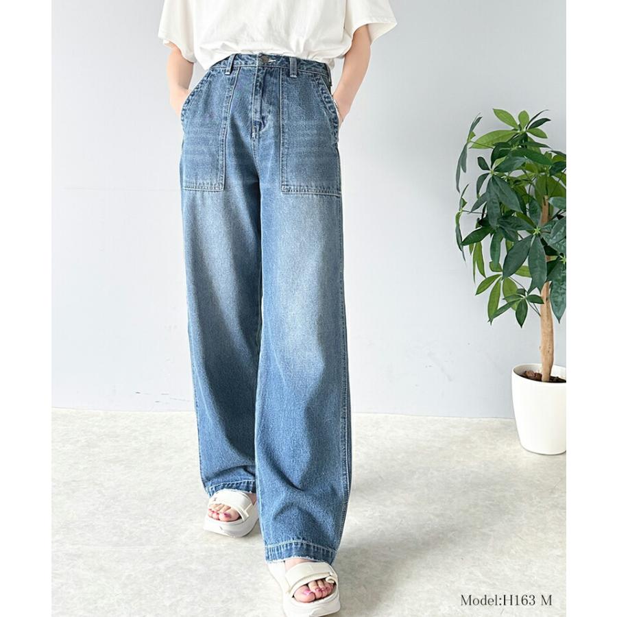 classicalelf 《javaジャバコラボ》 ボトムス パンツ レディース ヴィンテージ 加工 ハイ ウエスト ベイカー デニム 男女兼用 ユニセックス メンズ オールシーズン ...