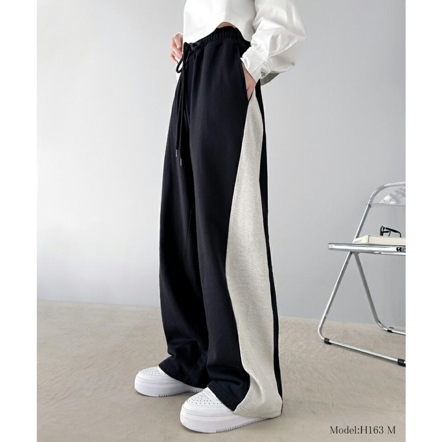 classicalelf 《javaジャバ コラボ》 ボトムス パンツ レディース サイド 切り替え 裏使い スウェット 男女兼用 ...