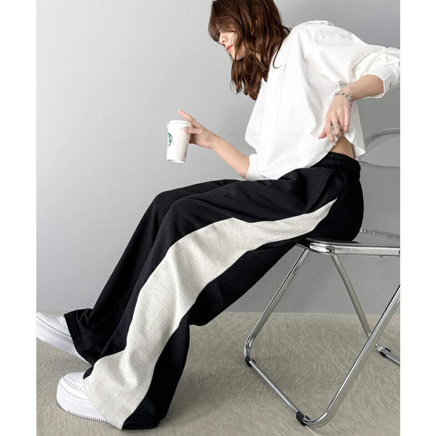 classicalelf 《javaジャバ コラボ》 ボトムス パンツ レディース サイド 切り替え 裏使い スウェット 男女兼用 ...