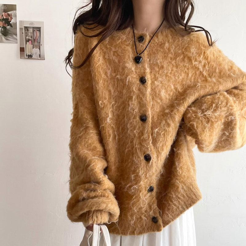 classicalelf 【JAVA】3wayリバーシブル 貴族式起毛クルーネックカーディガン レディース メンズ トップス ニット カーディガン プルオーバー アウター ...