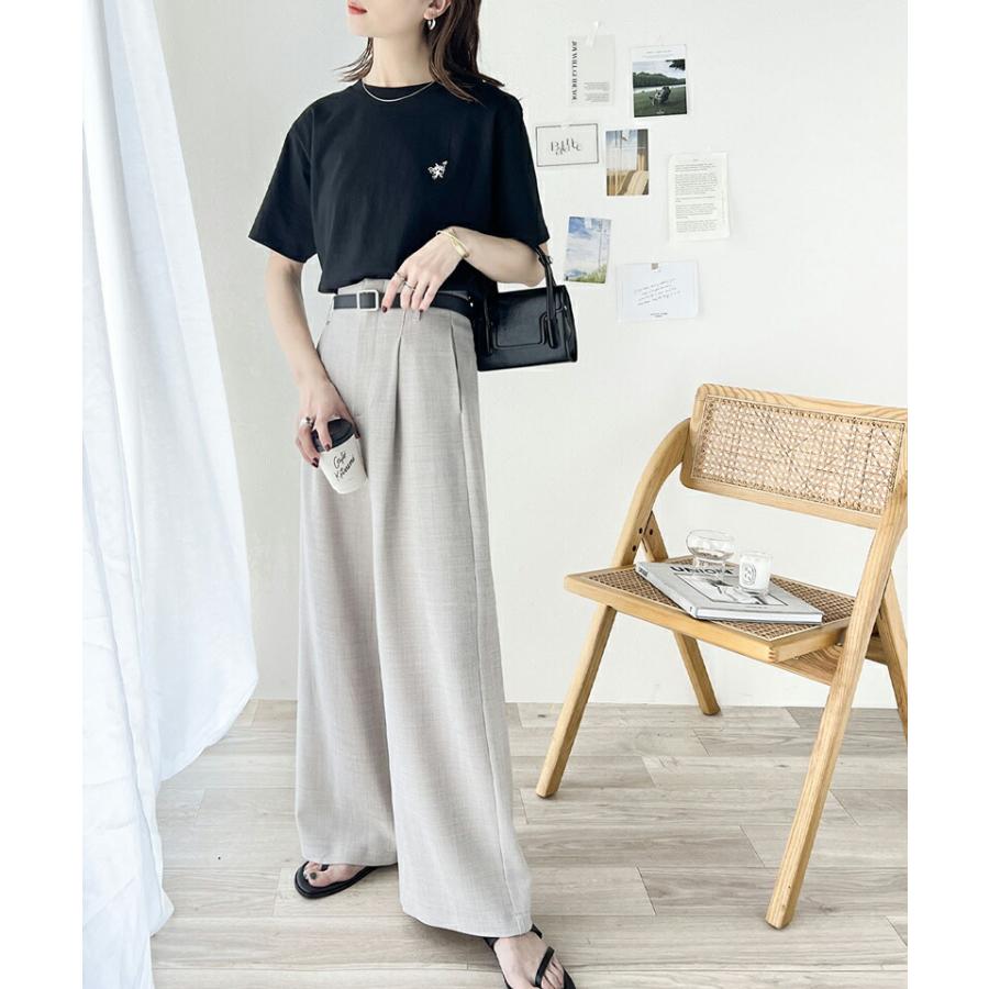 classicalelf（クラシカルエルフ） 【sustaina+】《javaジャバコラボ》 トップス Tシャツ レディース 綿 100% ワンポイント 刺繍 オーガニックコットン ...