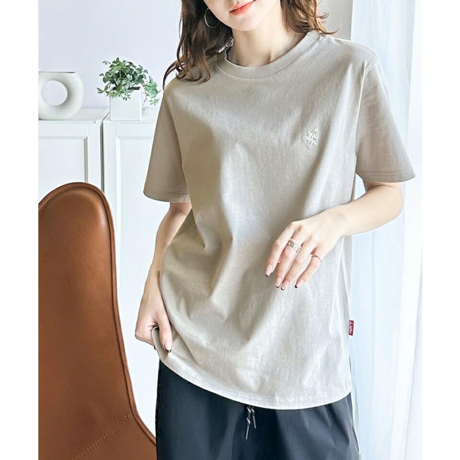 classicalelf（クラシカルエルフ） 【sustaina+】《javaジャバコラボ》 トップス Tシャツ レディース 綿 100% ワンポイント 刺繍 オーガニックコットン ...