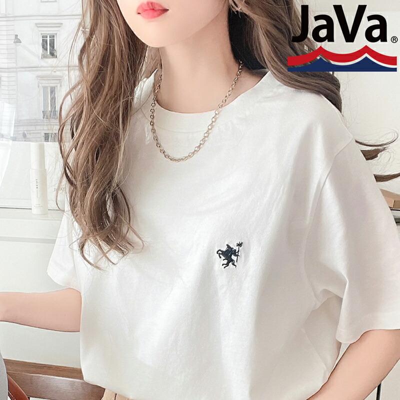 classicalelf（クラシカルエルフ） 【sustaina+】《javaジャバコラボ》 トップス Tシャツ レディース 綿 100% ワンポイント 刺繍 オーガニックコットン ...