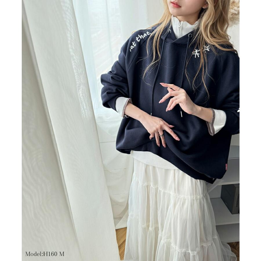 classicalelf 《java ジャバコラボ》 トップス パーカー レディース ランダム ロゴ 刺繍 裏起毛パーカー 男女兼用 ユニセックス メンズ ゆるっと オーバーサイズ ...