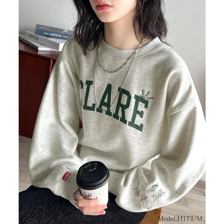 《javaジャバコラボ》 送料無料 トップス スウェット レディース カレッジロゴ 手書き風ロゴ 刺繍 リメイク風スウェット 男女兼用 ユニセックス メンズ : jv1330002 ...