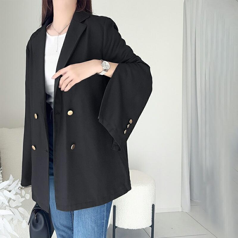 【mily bilet】 送料無料 アウター ジャケット レディース 裾 スライド ファスナー 金 ボタン 2WAY テーラード JK ゆるっと オーバーサイズ 羽織り : mi1019059 ...