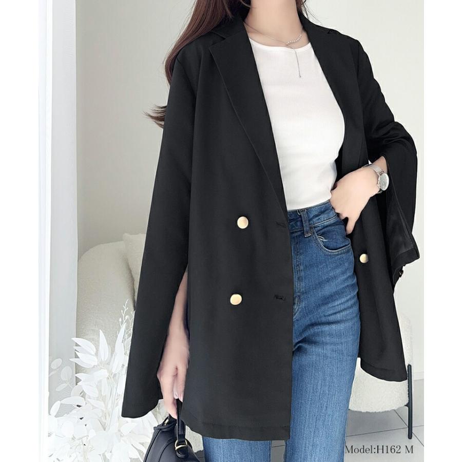 【mily bilet】 送料無料 アウター ジャケット レディース 裾 スライド ファスナー 金 ボタン 2WAY テーラード JK ゆるっと オーバーサイズ 羽織り : mi1019059 ...