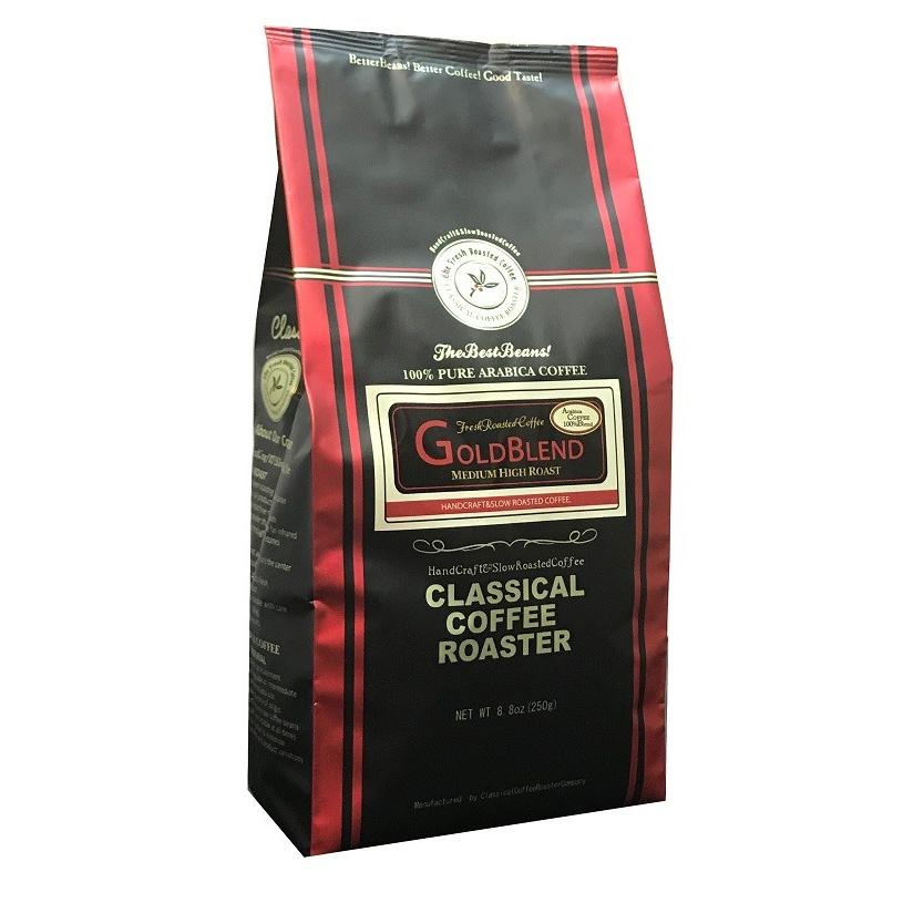 CLASSICAL COFFEE ROASTER コーヒー 珈琲 コーヒー豆 ゴールド ブレンド 250g 8,8oz 豆 or 挽 : CLASSICAL COFFEE ROASTER ...