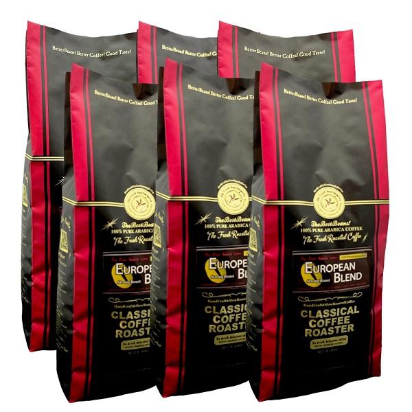 CLASSICAL COFFEE ROASTER コーヒー豆 480杯分 アラビカ豆100％ ヨーロピアン ブレンド コーヒー 6LB( 454g×6袋）セット 【 豆 ...