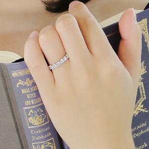 Classic CHESS pt950 ハートアンドキューピッド テン ダイヤモンド エタニティ リング【1.0ct】1カラット 指輪 レディースジュエリー プレゼント 10周年 記念日 ...