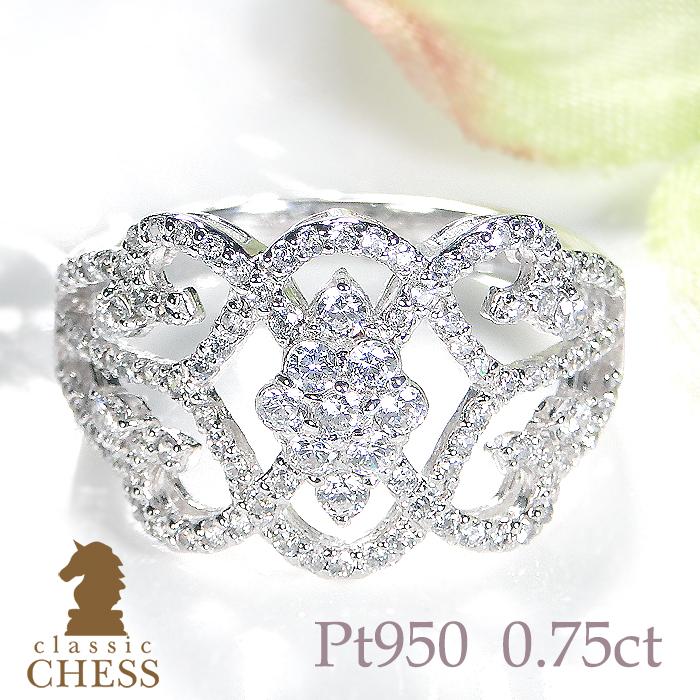 Classic CHESS pt950 ダイヤモンド リング 0.70ct プラチナ ダイヤ ダイア 指輪 レディース ジュエリー プレゼント CSR0305-Pt ...
