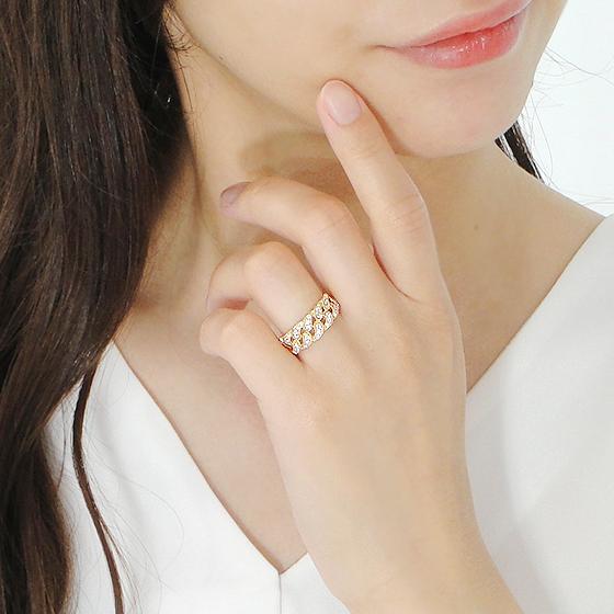 K18YG ダイヤモンド デザイン リング 0.4ct 人気 可愛い ダイヤ 18金 ゴールド 18k 指輪 0.4カラット イエロー ゴールド ミルグレイン CSR0338-18Y ...