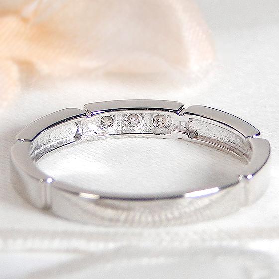 Classic CHESS Pt950 ダイヤモンド エタニティ リング 0.1ct 送料無料 ダイヤ 人気 プラチナ pt ダイヤリング カットリング 指輪 レディース 3石 3粒 シンプル ...