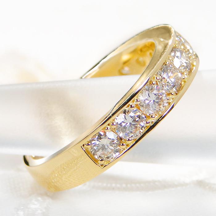 Pt950 K18YG エタニティリング 1.5ct 送料無料 ダイヤ エタニティ プラチナ ハーフエタニティ ゴールド 指輪 Pt950 レディース ギフト 1.5カラット 結婚 ...