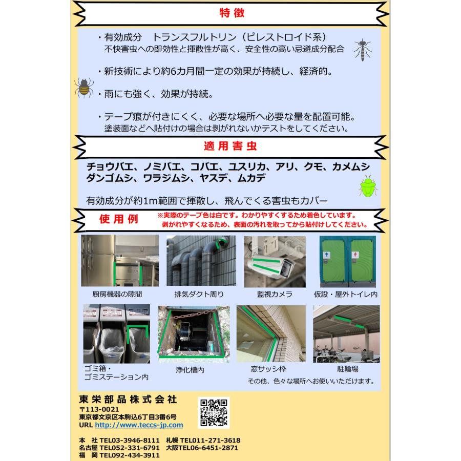 東栄部品 貼るだけピット 3cm×10m 1巻 防虫テープ :1001387:掃除用品クリーンクリンヤフー店 - 通販 - Yahoo!ショッピング