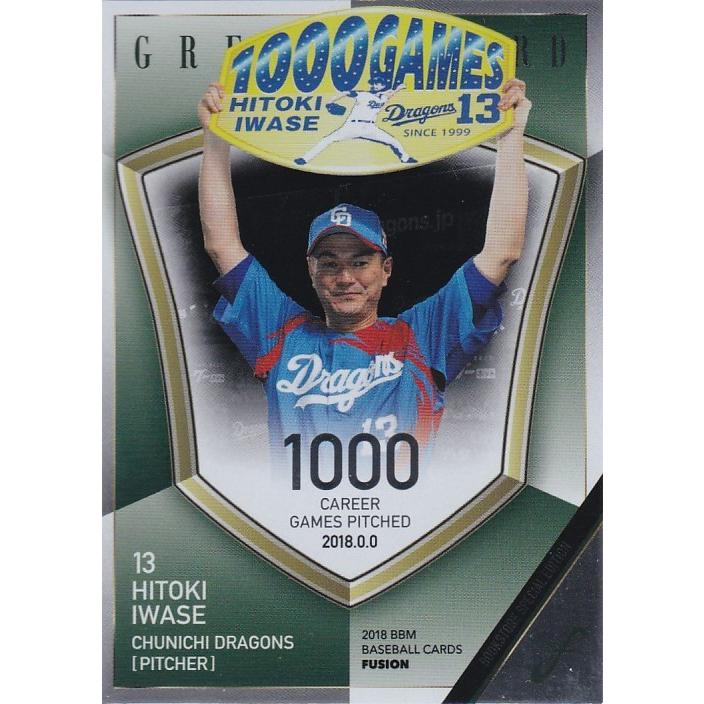 BBM 2018 FUSION 岩瀬仁紀 BS11 GREAT RECORD プロモ : bbm2018fusionbs11 : トレカショップ CLEAR FILE - 通販 - Yahoo ...