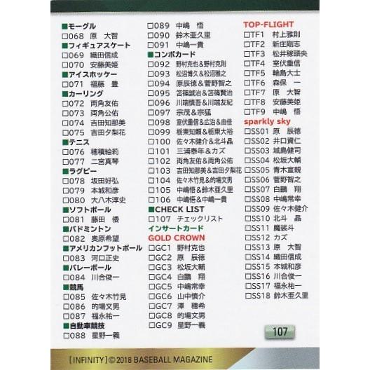BBM 2018 INFINITY チェックリスト 107 レギュラー : トレカショップ CLEAR FILE - 通販 - Yahoo!ショッピング