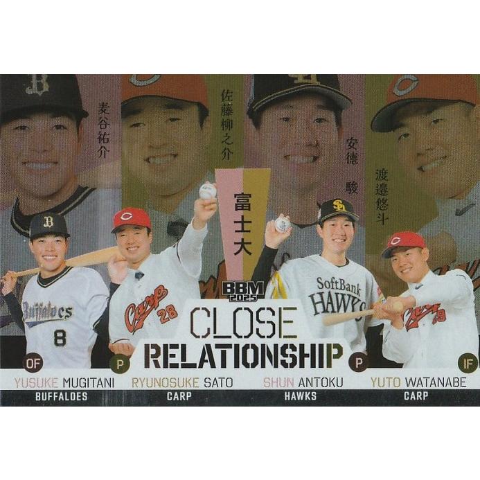 BBM 2025 ルーキーエディション 麦谷佑介&佐藤柳之介&安徳駿&渡邉悠? CR4 CROSE RELATIONSHIP : トレカショップ CLEAR FILE - 通販 - Yahoo ...