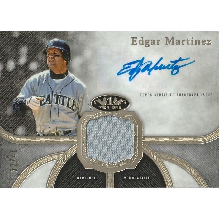 TOPPS 2020 Tier One Edgar Martinez /40 T1AR-EM Auto 直筆サインカード ジャージ : トレカ ...