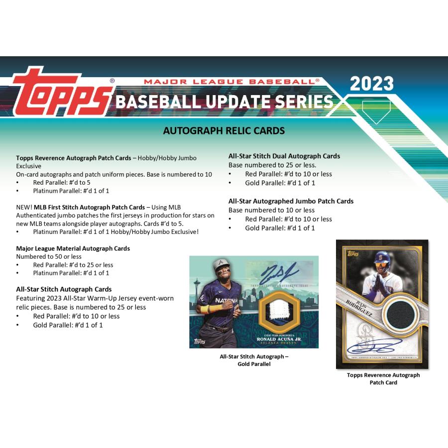 MLB 2023 TOPPS UPDATE SERIES JUMBO 1BOX : トレカショップ CLEAR FILE - 通販 ...