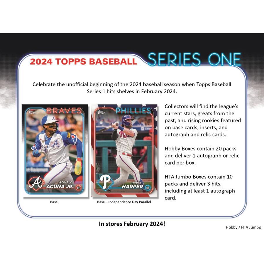 MLB 2024 TOPPS SERIES 1 BASEBALL JUMBO 1カートン(6BOX入り ...