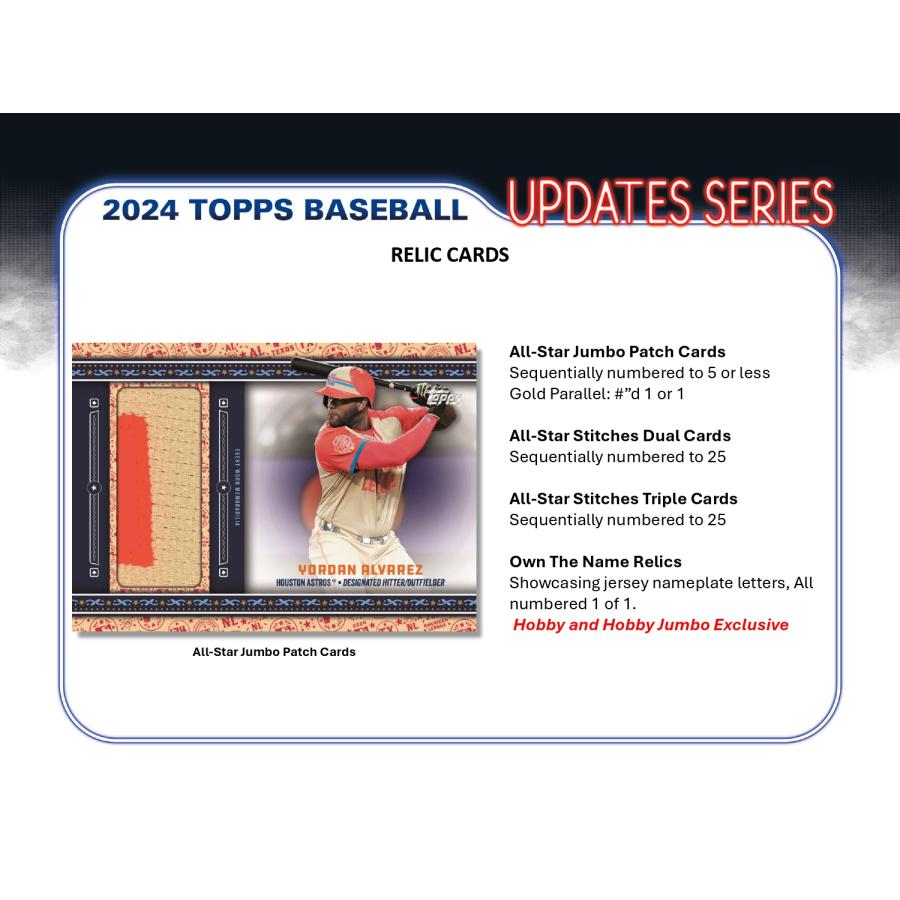 MLB 2024 TOPPS UPDATE SERIES JUMBO 1パック(40枚入り ...
