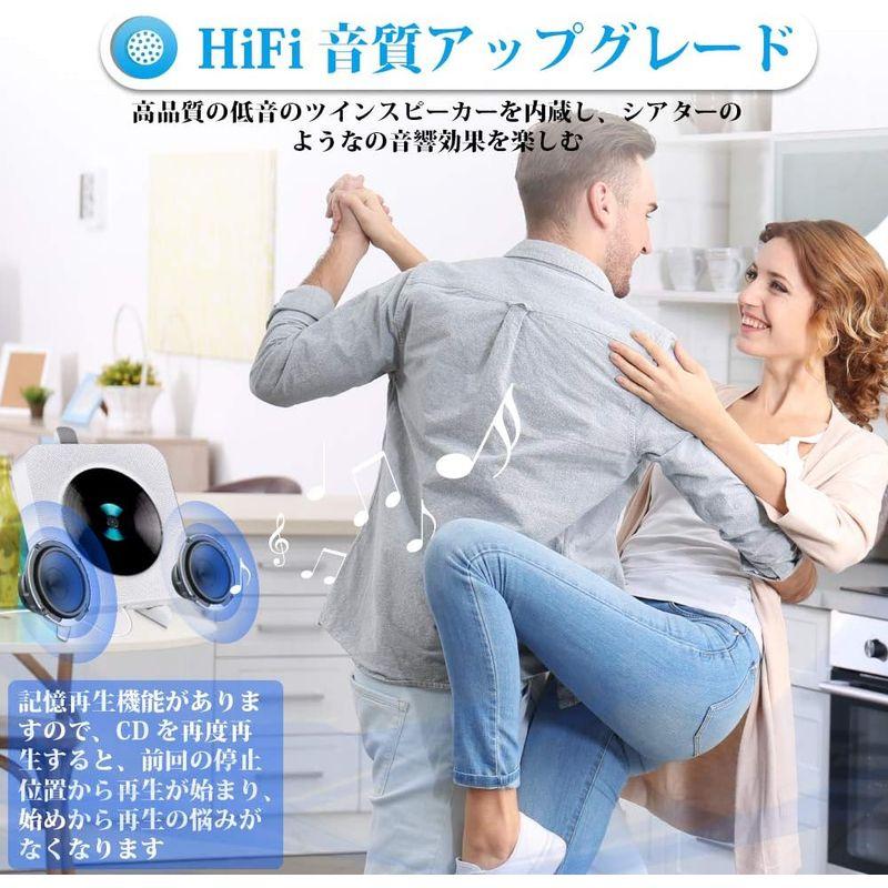 CDプレーヤー 置き＆壁掛け式 1台多役 bluetooth Gueray ポータブル CDプレイヤー USB対応 microSD LEDデ :20231217013302-00673 ...