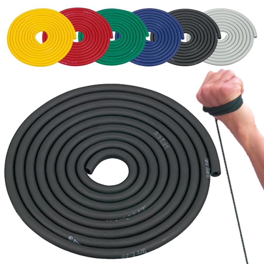 セラバンド セラチューブ 黒 ブラック トレーニングバンド 3m φ9.1mm 強度レベル：+3 TTB-15 マニュアル付 切って使えるト :20240130004333-00167 ...