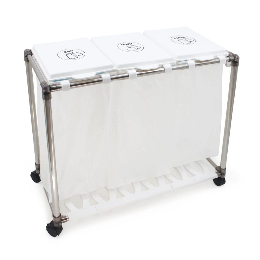 SONGWAY ゴミ袋ホルダー 蓋つきゴミ箱 3分別 30Lゴミ袋ホルダー 分別ごみ箱 キャスター付き スリム 縦開 : Clear sky - 通販 - Yahoo!ショッピング