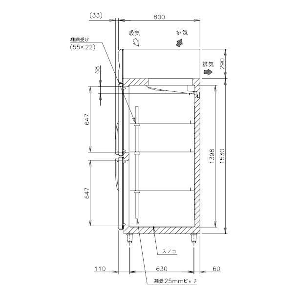 ホシザキ HR-180B-ML (ワイドスルータイプ 6枚扉) 自然冷媒冷蔵庫 業務用冷蔵庫 ノンフロン インバータ 別料金にて 設置 入替 回収 処分 廃棄 クリーブランド : 厨房機器販売 ...