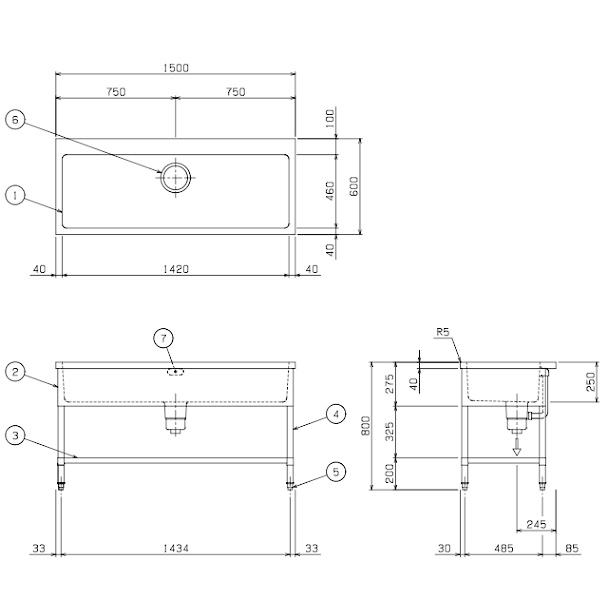 マルゼン（厨房機器） BS1-156N マルゼン 一槽シンク BGなし : 厨房機器販売クリーブランド - 通販 - Yahoo!ショッピング
