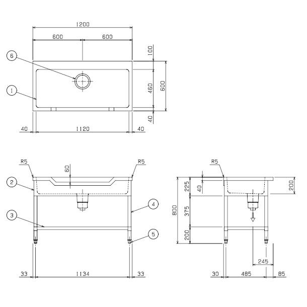 マルゼン（厨房機器） BSF1-126T マルゼン 舟形シンク 三面アール仕様 BGなし : 厨房機器販売クリーブランド - 通販 - Yahoo!ショッピング