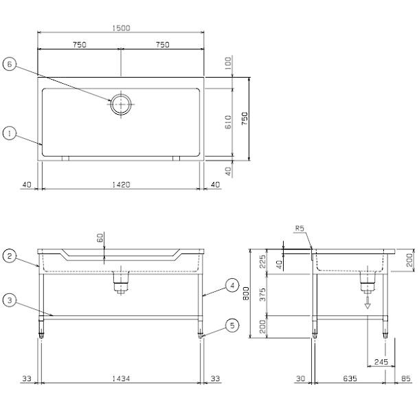 マルゼン（厨房機器） BSF1-157N マルゼン 舟形シンク BGなし : 厨房機器販売クリーブランド - 通販 - Yahoo!ショッピング