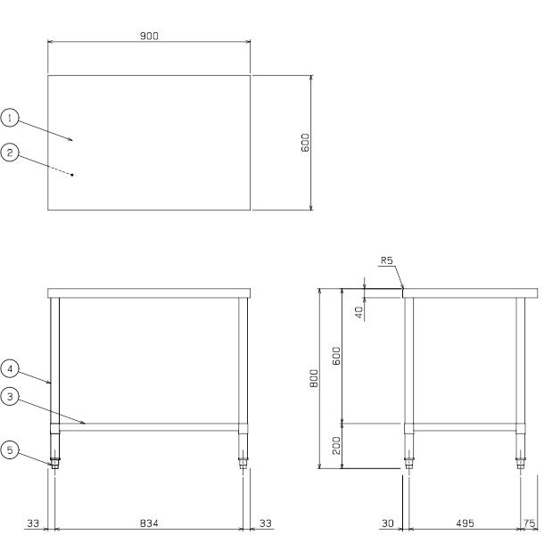 マルゼン（厨房機器） マルゼン 作業台 バックガードなし BW-096N : 厨房機器販売クリーブランド - 通販 - Yahoo!ショッピング