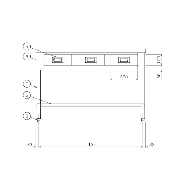 BWD-126N マルゼン 調理台引出付 バックガードなし :BWD-126N:厨房機器販売クリーブランド - 通販 - Yahoo!ショッピング