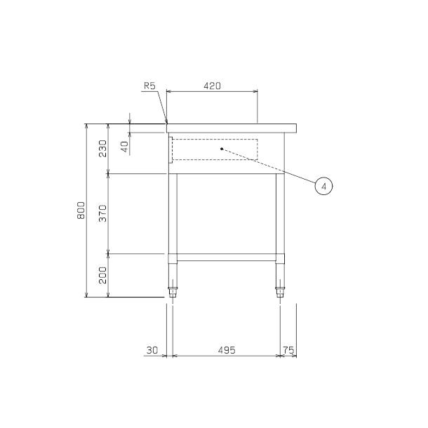 BWD-126N マルゼン 調理台引出付 バックガードなし :BWD-126N:厨房機器販売クリーブランド - 通販 - Yahoo!ショッピング