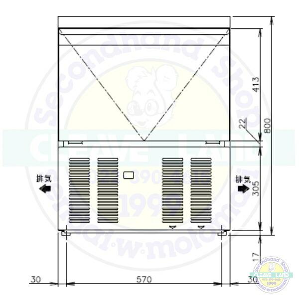 ホシザキ 製氷機 IM-45M-2-21 ハーフキューブ アンダーカウンタータイプ : 厨房機器販売クリーブランド - 通販 - Yahoo!ショッピング
