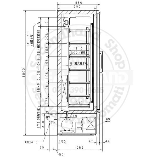 Panasonic リーチインショーケース パナソニック SRL-2065U 冷凍ショーケース 業務用冷 凍庫 別料金 設置 入替 回収 処 ...