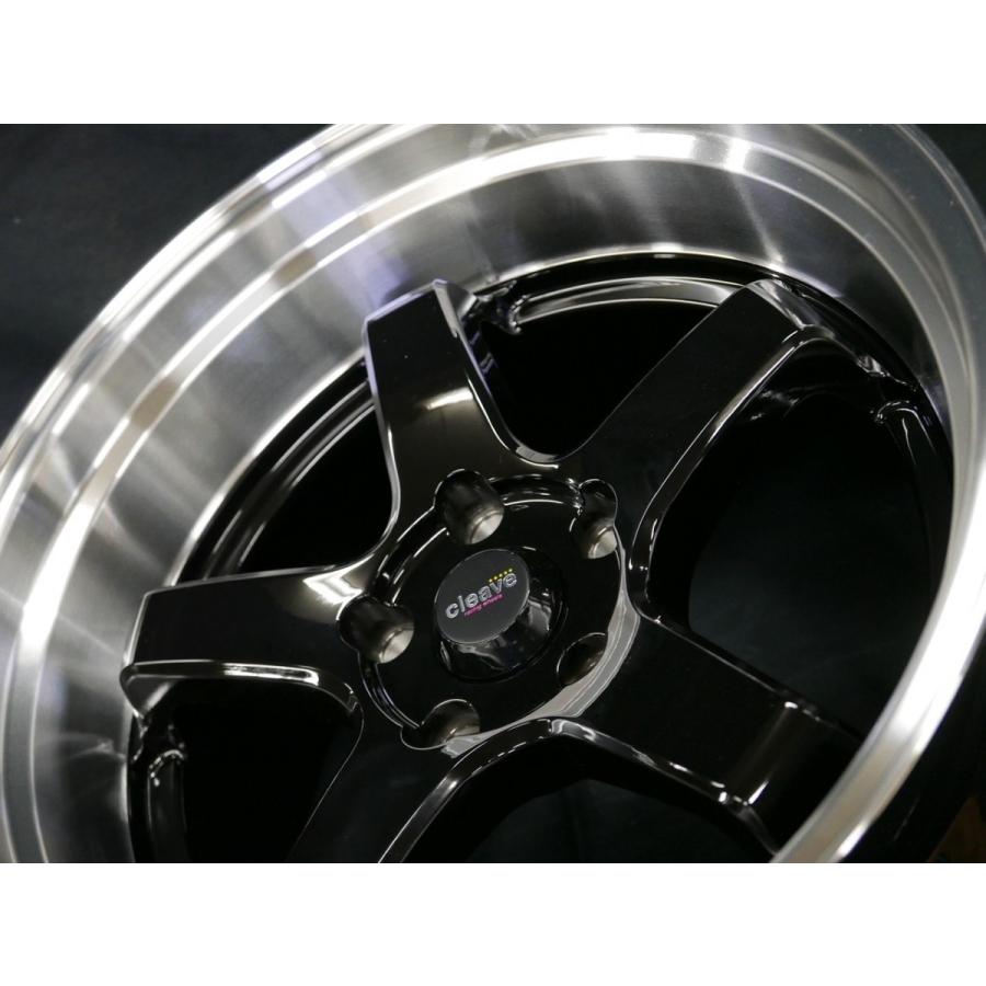 CLEAVE RACING FL53 18x10.5J +15 5H-114.3 ブラック/マシンド 4本セット S13 S14 S15 180SX JZX90 JZX100 JZX110 ...